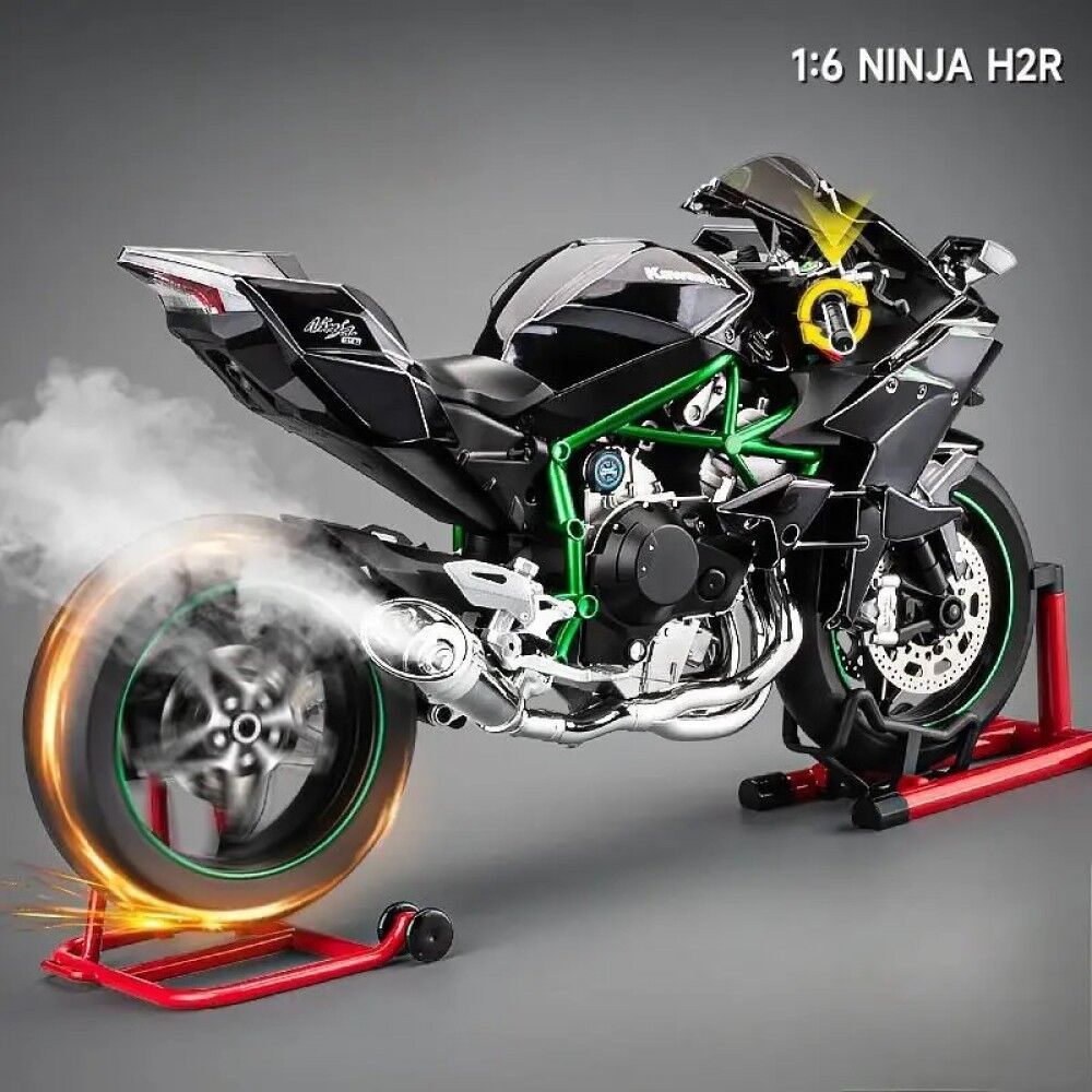 XLG 1:6 Kawasaki H2r Motorcycles Model Motorcycle Simulation Alloy ...