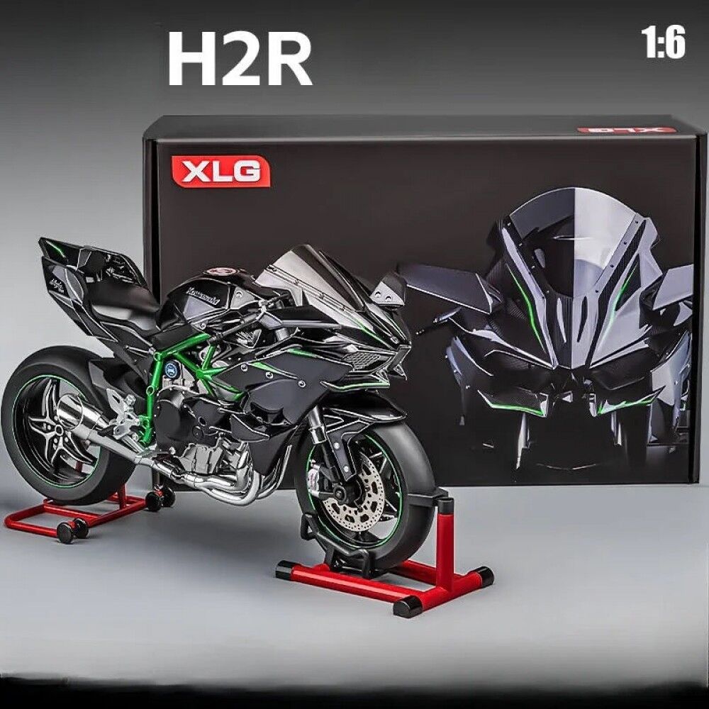 XLG 1:6 Kawasaki H2r Motorcycles Model Motorcycle Simulation Alloy ...