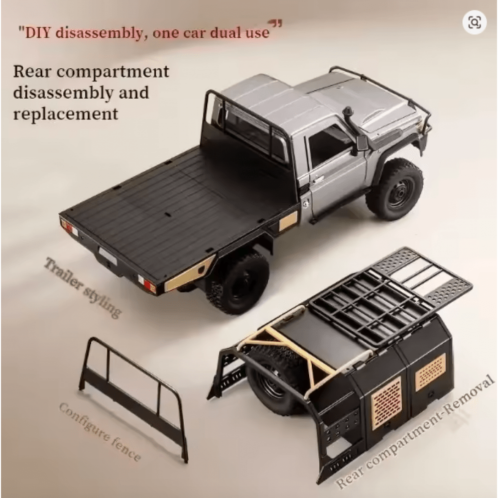 MNRC MN82S 1:12 RC Off-Road Pickup Truck – Retro Full-Scale 4WD 2.4GHz ...