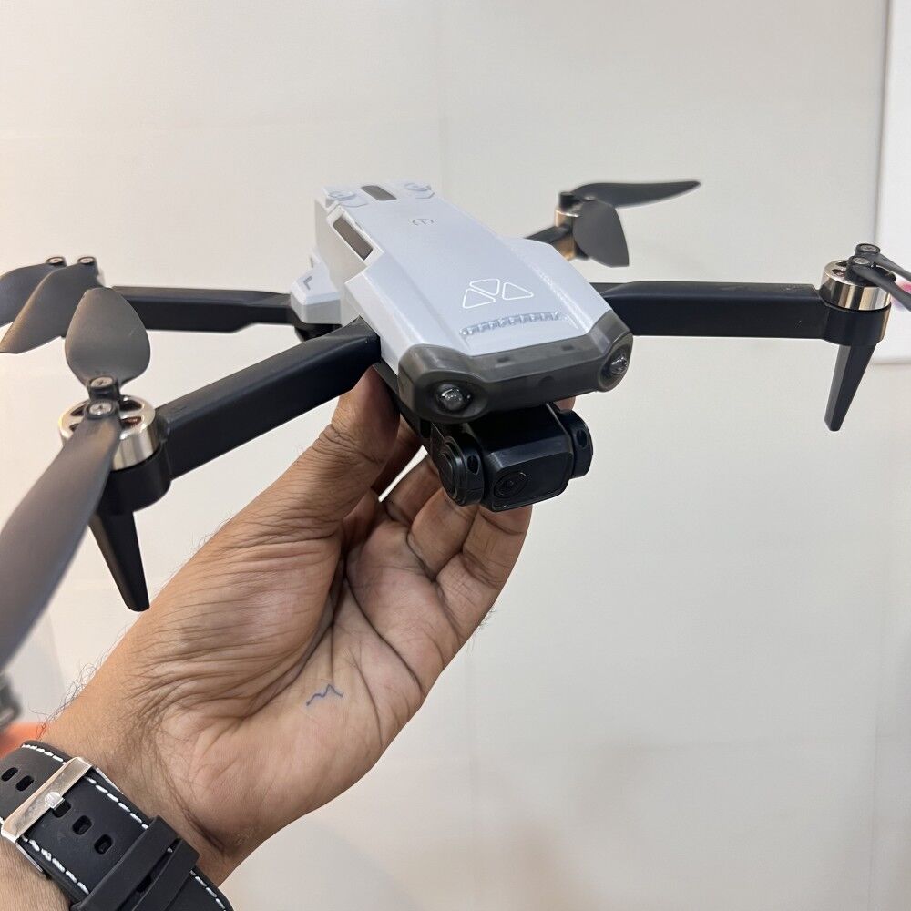 NABHYAN PRO Drone 1080 WHITE | BRUSHLESS Motor | WiFi HD 1080P + 720 P ...