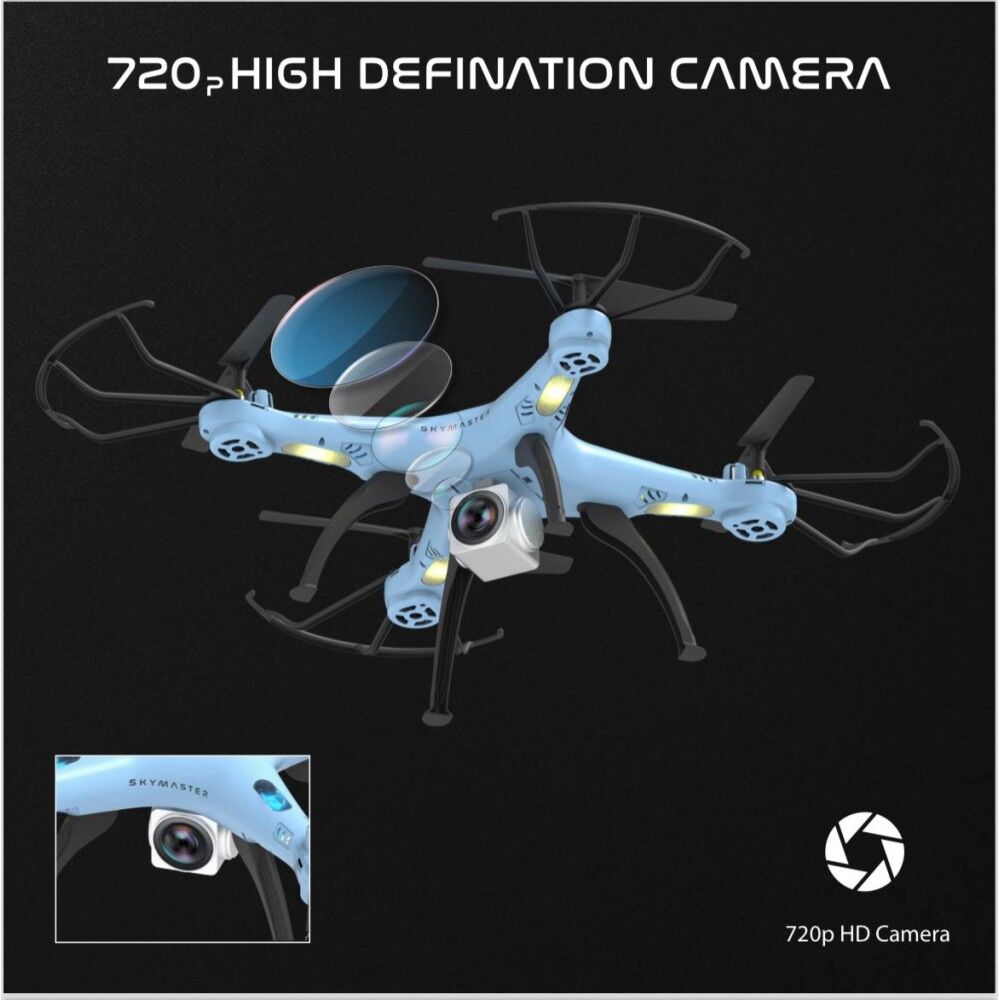 SKYMASTER Drone with 720p HD Camera WiFi RC Quadcopter Altitude Hold ...