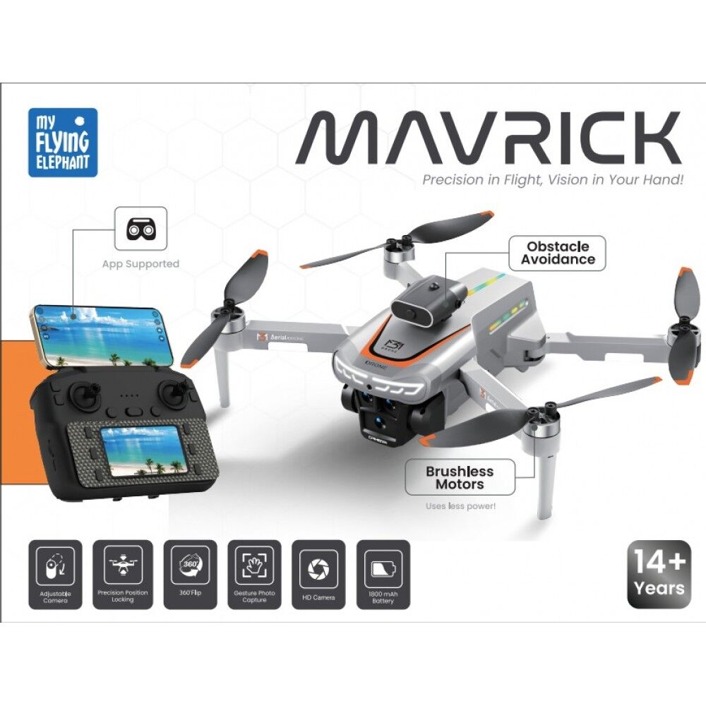 Maverick HD Camera Drone 720p | Brushless Motor | Obstacle Avoidance ...