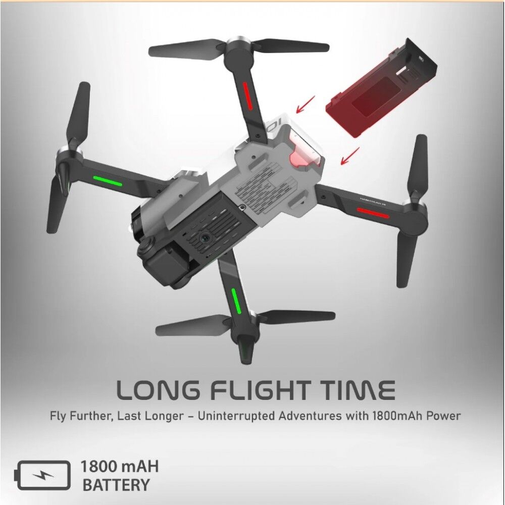 NABHYAN PRO Drone 1080 WHITE | BRUSHLESS Motor | WiFi HD 1080P + 720 P ...