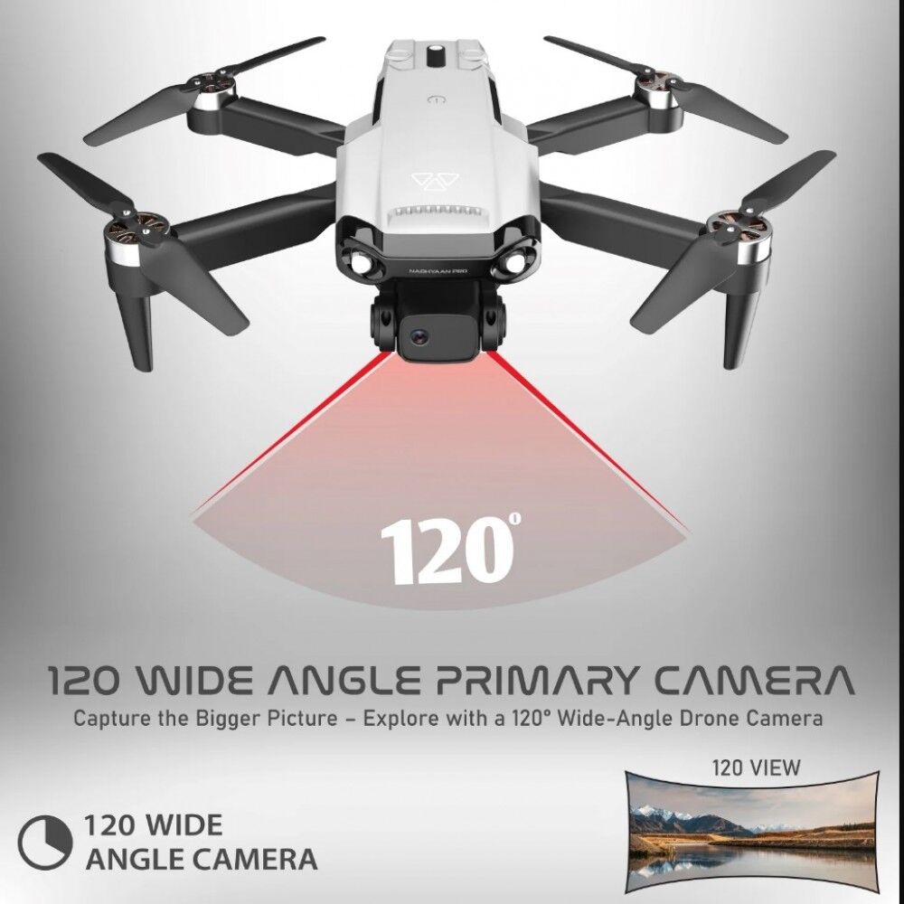 NABHYAN PRO Drone 1080 WHITE | BRUSHLESS Motor | WiFi HD 1080P + 720 P ...