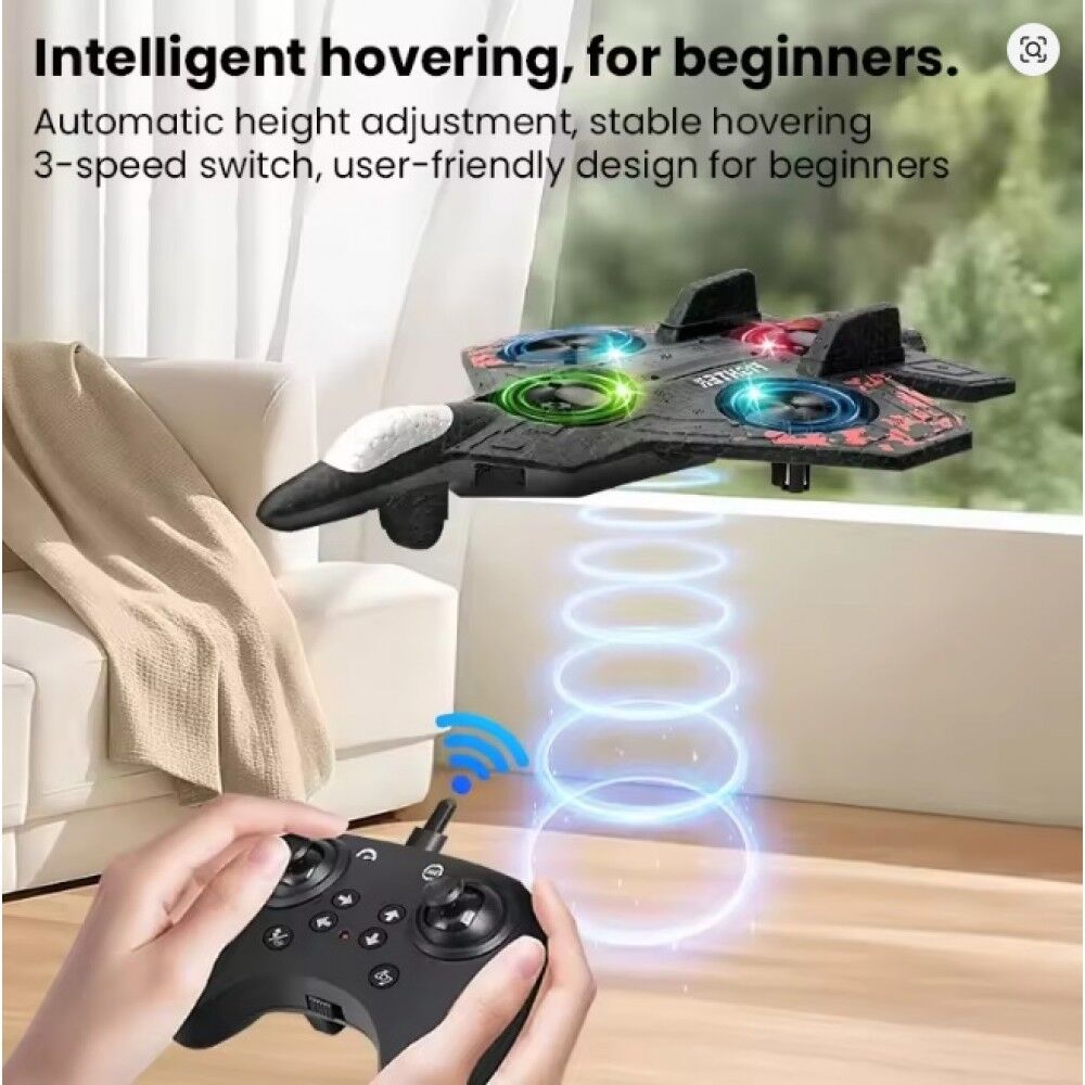 Rc Glider Flying Toy With Light Jet Airplane 2.4G EPP Stunt Remote ...