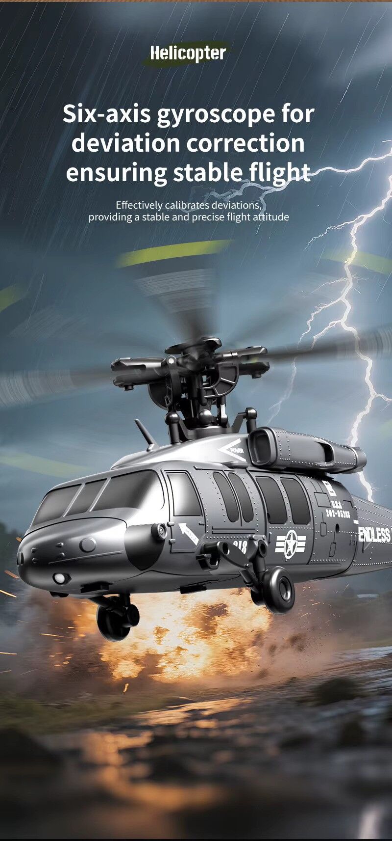 JJRC U9901 RC Helicopter 6CH Brushless Inverted Flight Stunt Remote ...