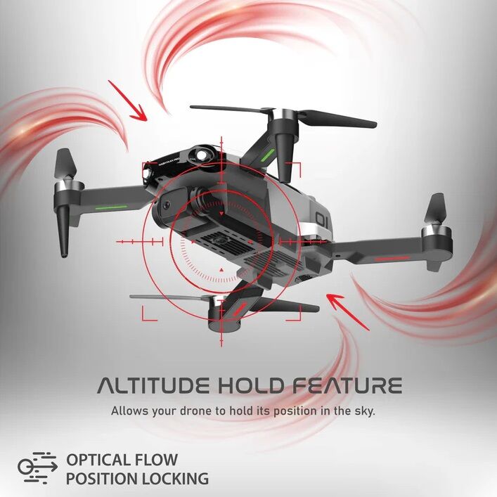 NABHYAN PRO Drone 1080 WHITE | BRUSHLESS Motor | WiFi HD 1080P + 720 P ...